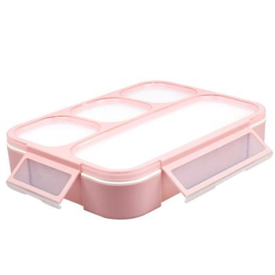 Cina 4 studente di plastica Lunch Box Eco Bento Box With Spoon amichevole della scuola del compartimento pp in vendita