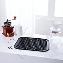 Cina Piatto termoresistente del silicone dello scolapiatti che asciuga il nero del creatore di Mat For Pour Over Coffee in vendita