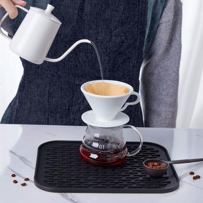 Cina Piatto termoresistente del silicone dello scolapiatti che asciuga il nero del creatore di Mat For Pour Over Coffee in vendita