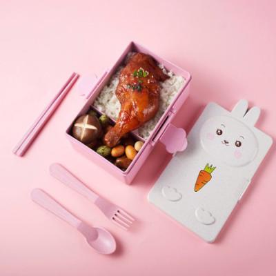 Cina Pp e bento dei compartimenti di Straw Fibre Lunch Box 2 del grano in vendita