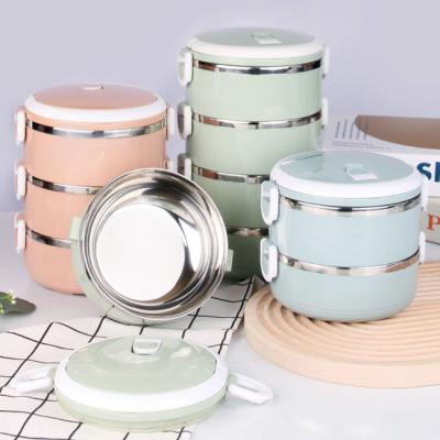 Cina Contenitore di alimento isolato termico stratificato Tiffin del contenitore termico di acciaio inossidabile per lo studente in vendita