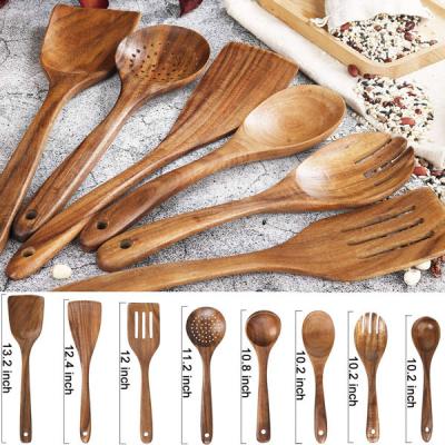 Cina Insieme di legno di cottura antiaderante dei cucchiai degli utensili di bambù della cucina in vendita