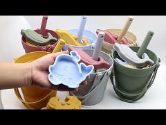 Unisex Child Summer Silicone Sea Sand Bucket Set For Beach