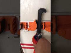 Wall Mounted Metal Broom And Mop Storage Rack Broom Mop Organizer For Pantry