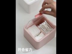 Plastic Container Dispenser Box  for Bathroom Storage Organizer Cotton Storage