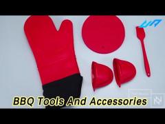 Multifunctional BBQ Tools And Accessories Silicone Mitts Heat Resistant BPA Free