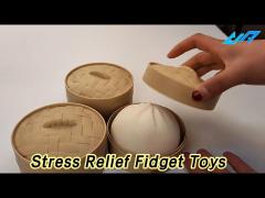 Plastic TPR Bun Stress Relief Fidget Toys Squeezing Soft Elastic For Anxiety Relief