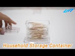 Clear Household Storage Container Dispenser Moisture Proof For Cotton Swab