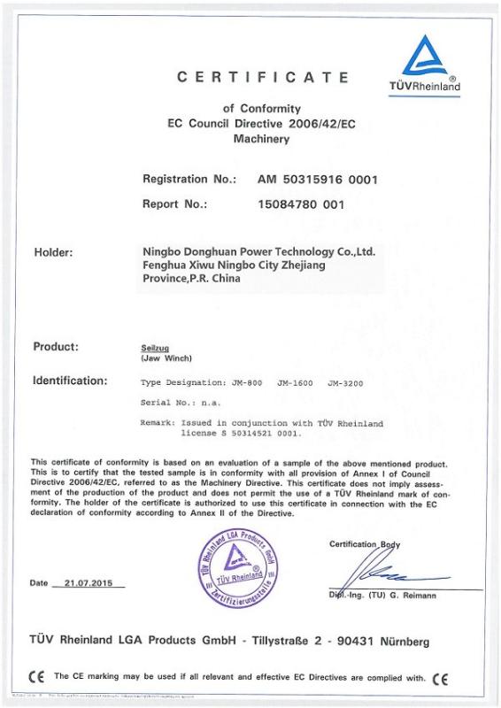 CE - Ningbo Lingkai Electric Power Equipment Co., Ltd.