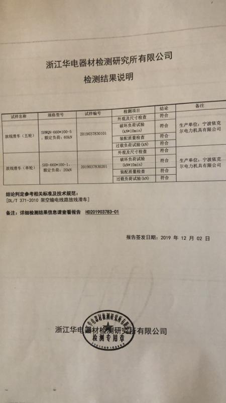 660*110-1,660*110-5 testing reports - Ningbo Lingkai Electric Power Equipment Co., Ltd.