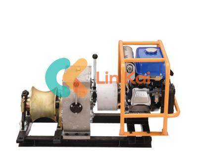 China 30 Kn 4 Gear Heavy Duty Gas Engine Powered Capstan Winch With Detaching Drum for sale