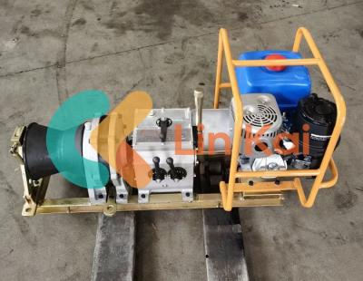 China Heavy Duty Gasoline Engine Cable Pulling Winch With Detachable Drum for sale