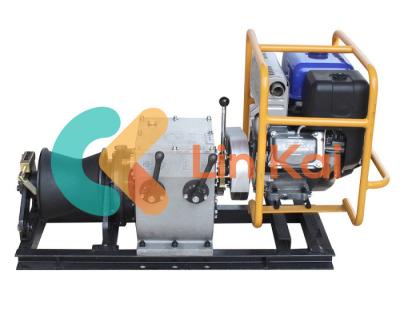 China 30 Kn 4.04 KW Gasoline Engine Cable Pulling Winch With Detachable Drum for sale