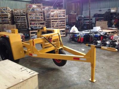 China 3 Ton Underground Cable Tools Wire Spool Trailer With Over Run Brake System for sale