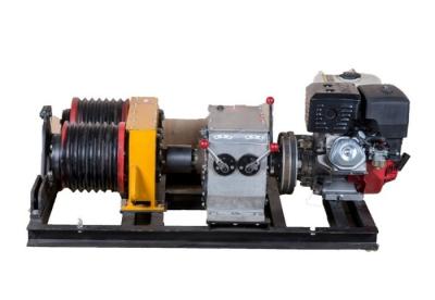 China 5 Ton Double Capstan Cable Winch Puller With Honda GX390 Engine 13HP for sale