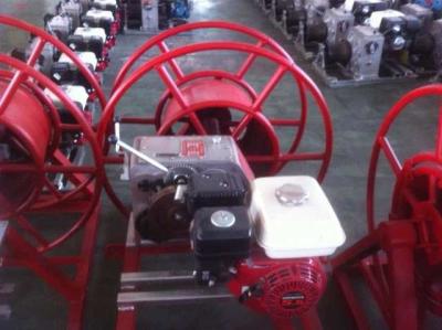 China Petrol Engine Powered Cable Winch Puller 5 Ton For Conductor Taking Up / Stringing for sale