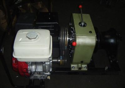 China Petrol Engine Cable Winch Puller Belt Driven Portable Cable Puller 5T for sale