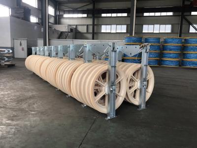China Large Diameter Three MC Nylon Sheave Bundled Conductor Stringing Blocks for sale