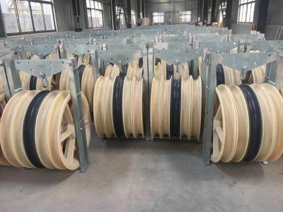 China Customized Cable Pulley Block Nylon Sheave Pulley 1-3 Sheave 1160 Mm Diameter for sale