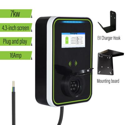 China Ev-HW Elektrische de Laderspost van Automuur Opgezette Ev met WIFI/APP/RFID/OCPP Te koop