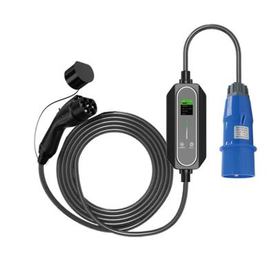 中国 22kw ev charger portable three phase 380V 32A OEM ODM three portable ev charger 販売のため