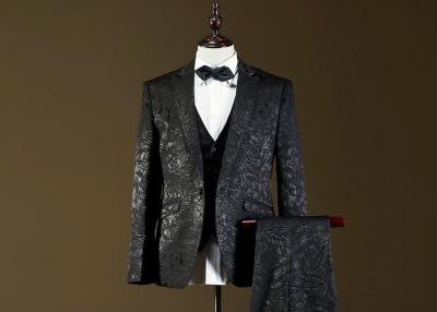 中国 CeremonialMensの形式的なタキシードは2つのボタンによって印刷されるパターン常連の付属品に適します 販売のため