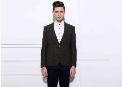 Cina Dimagrisca lo stile casuale conferito a plaid delle tasche del bastone di Wolen di lana pettinata del vestito del plaid degli uomini adatti in vendita