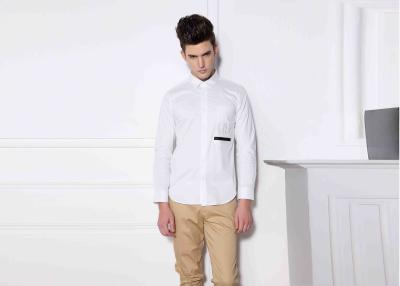 Cina Autunno adatto di abbigliamento casual nero del nastro delle camice di cotone degli uomini di numeri del ricamo in vendita
