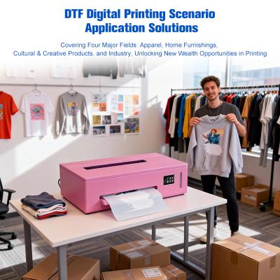 China USA WAREHOUSE A3 DTF Printer 13Inch Roll to Roll FREE DELIVERY for T-shirt Hoodie Printing Small Business Starter for sale
