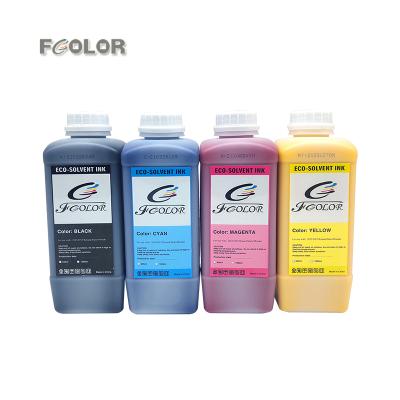 China FCOLOR Indoor Outdoor Printing Ecosolvent Eco Solvent Ink for Epson I3200 Dx5/Dx7 Xp600 Print Head Printer Machine for sale