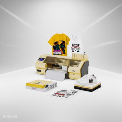 China FCOLOR 35cm Customize Yellow Impresora MIni Heat Transfer DTF Print Digital Printing Machine A3 Inkjet DTF Printer for T Shirt for sale