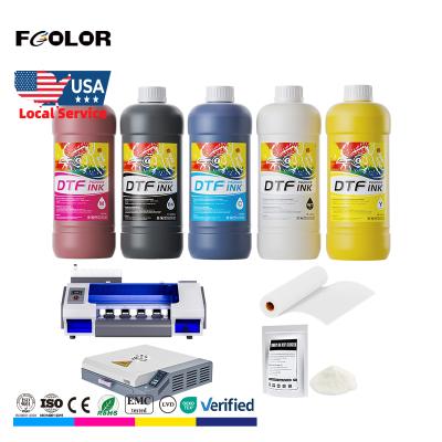 China FCOLOR High Quality 500ml Tinta DTF Textile Printer Film Ink for Epson L1800 L1300 R2400 L805 L800 P600 P800 I3200 Printer for sale