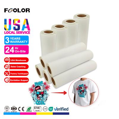 China FCOLOR Manufacturer Wholesale Fast Dry Dtf Film Print Dtf Heat Transfer Stickers Film Premium DTF Film for I3200 XP600 Printer for sale