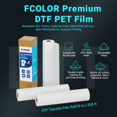 China 3 in 1 DTF Film 33cm 100M FREE DELIVERY USA Instant Hot Cold Peel Roll for DTF Printer US Stock for sale