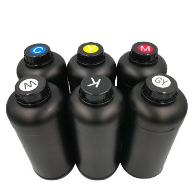 China Fcolor High Adhesion Hard UV Ink for Ricoh G5 G6 LED Curable Ink for Metal Glass Acrylic Wood Scratch Resistant Formula for sale