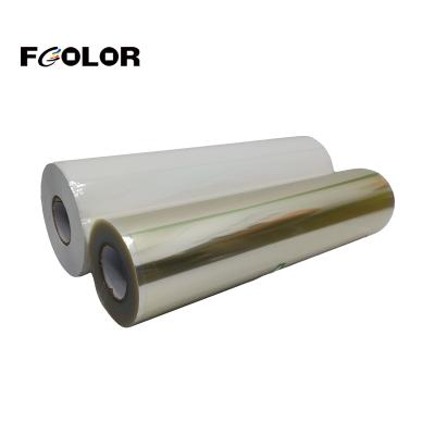 China FCOLOR UV DTF a and B Transfer Film Roll DTF AB Film PET Sticker Film for UV Printer Digital Printing for sale