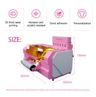 China A3 UV DTF Thick Label Printer 3D Crystal Sticker Printing Machine for sale