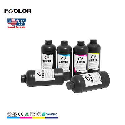 China Factory Wholesale 1000ml Hard Soft LED UV Ink for Epson I3200 XP600 I1600 TX800 DX5 DX7 Ricoh Gen5 Printhead Vivid Color UVink for sale