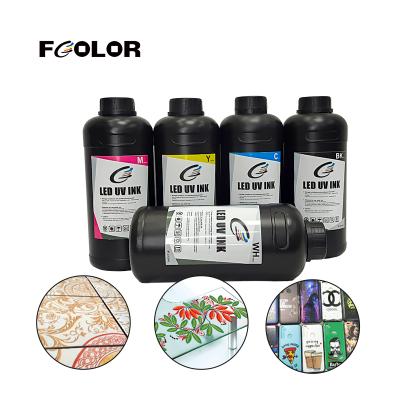 China FCOLOR Ink Manufacturer Hard Soft LED 1000ML UV Ink for Epson Xp600 Tx800 I1600 I3200 L805 DX4 Dx5 DX7 Dx10 Uv Printer Head for sale