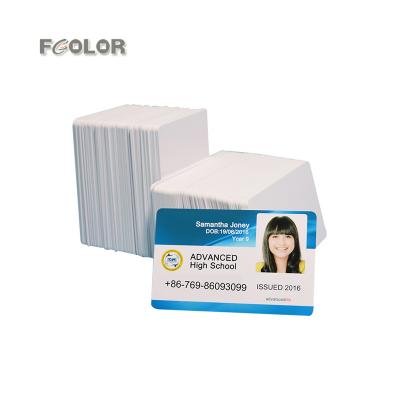 China OEM White Color Blank Glossy PVC Card For Zebra Thermal ID Card Printer for sale