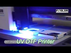 fcolor automatic a3 uv flatbed printer with 2 xp600 print heads for multi material