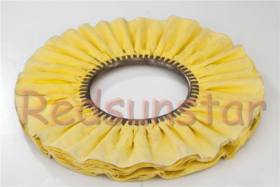 China Yellow treated Cotton cloth polishing wheel for sale