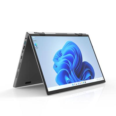 China 14 Inch 360 Degree Business YOGA Laptop with Intel 12th Gen Celeron N95 128GB 256GB 512GB 1TB SSD IPS Panel English Keyboard for sale