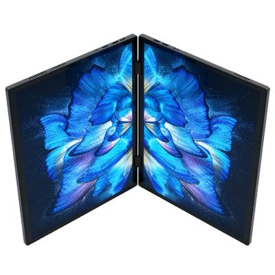 China Aether 2025 Dual 14inch Screen Laptop for Stock Trading Data Comparison 360 Flip Design HighEfficiency Turbo Cooling 1TB SSD for sale