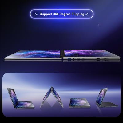 China New Original 14 Inch Dual 14 Inch IPS Touch Screen Metal 2in1 Laptop 16GB Memory 1TB SSD Intel 12th Gen CPU N100 for sale