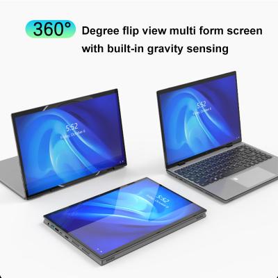 China New Wholesale Brand Office 14 YOGA Touchscreen 360 Transformer Laptop Intel Celeron N95 DDR4 32GB RAM 2TB SSD US Aluminium for sale