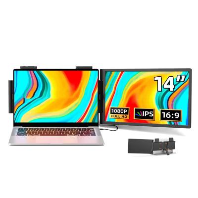 China 14 Right Screen Portable Display Expansion Screen Laptop Display Sub Screen 16:9 LED Backlit One Line Communication for sale