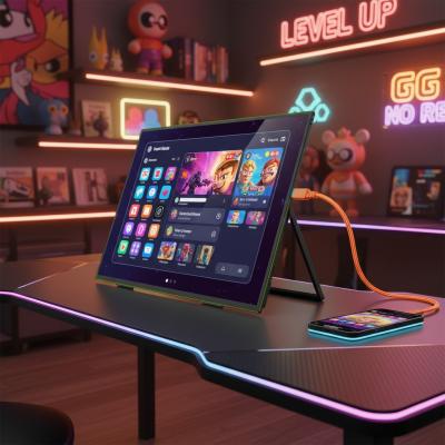 China wholesale hot sale Split Mirror Mode Portable Monitor 23.8 Inch IPS Panel For Smartphone Mobile Phones for sale