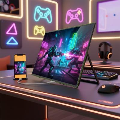China 2026 Hot Sale IPS LED Backlit Portable Monitor with Monitor Stand Split Mode Screen for Mobile Phone for sale