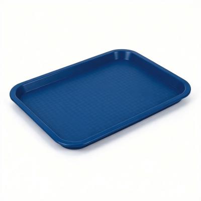 China Non Slip Plastic Fast Food Tray Commercial Restaurant Canteen Food Serving Tray Catering Shop Food Holding Tray for sale